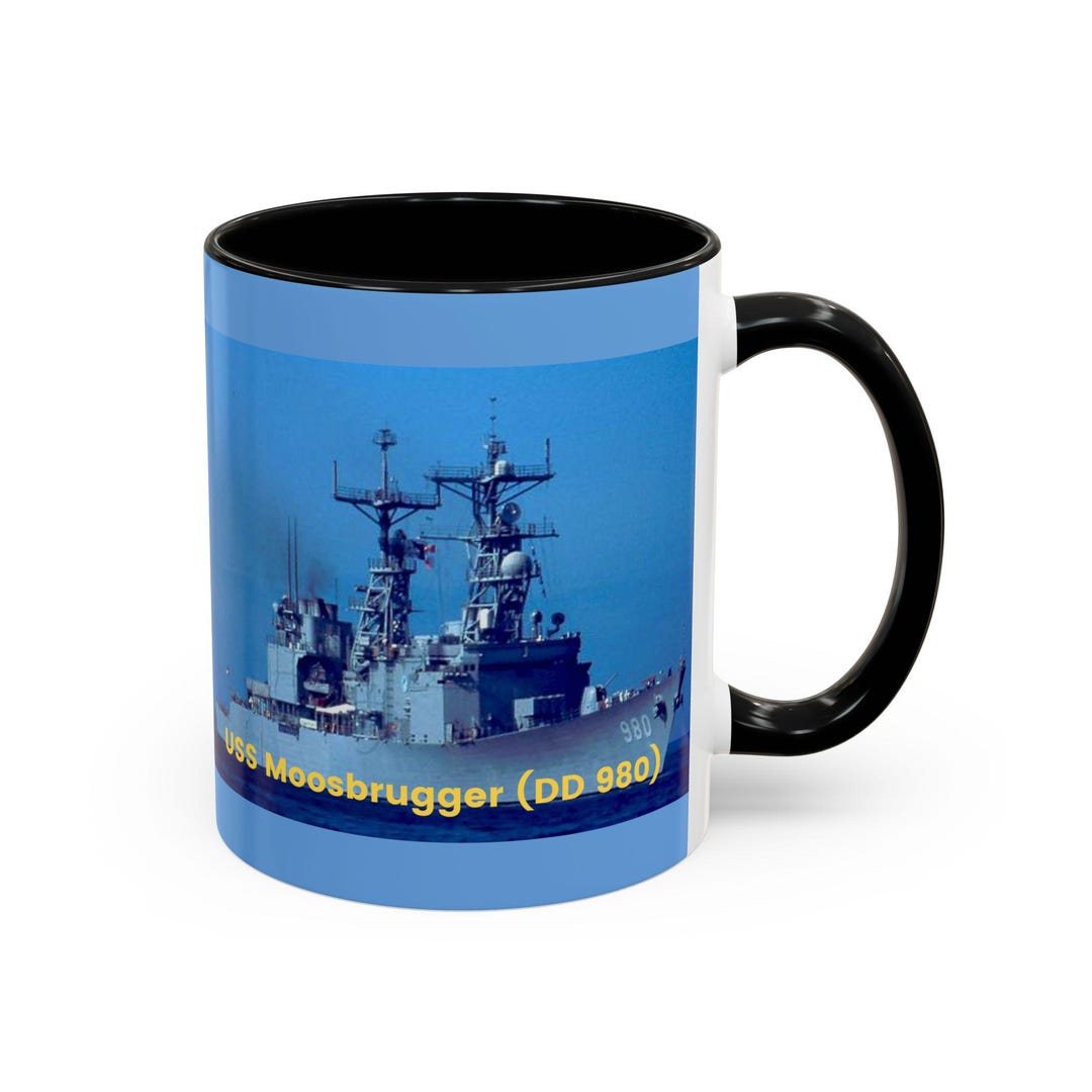 USS Leftwich (DD 984) Navy POD Smileandlaughtees Accent Coffee Mug (11 ...