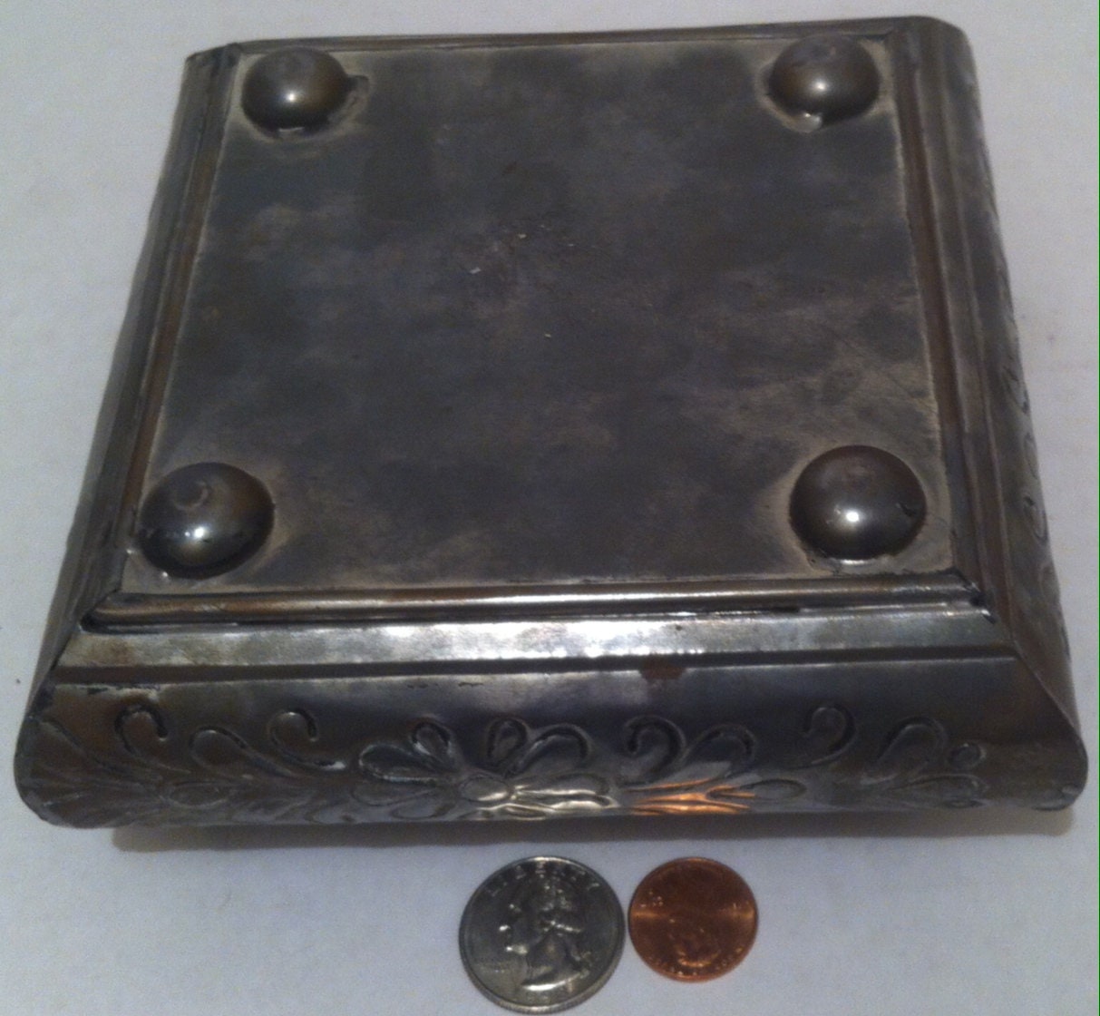 Vintage Metal Silver Storage Box Stash Box Mirrored - Etsy