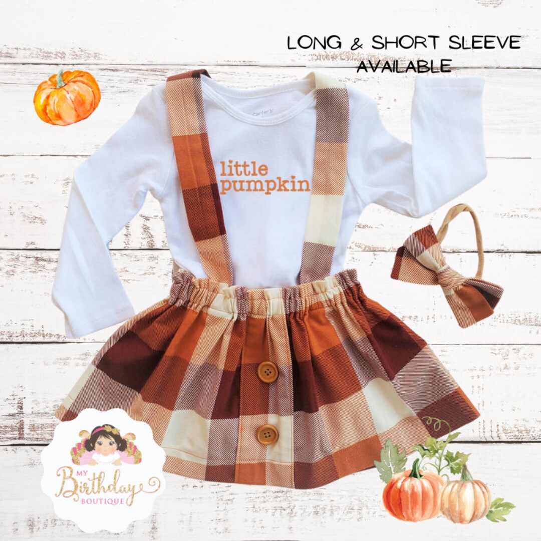 Girls Fall Outfit, Suspender Skirt, Fall Dress Girl, Baby Skirt, Girls ...