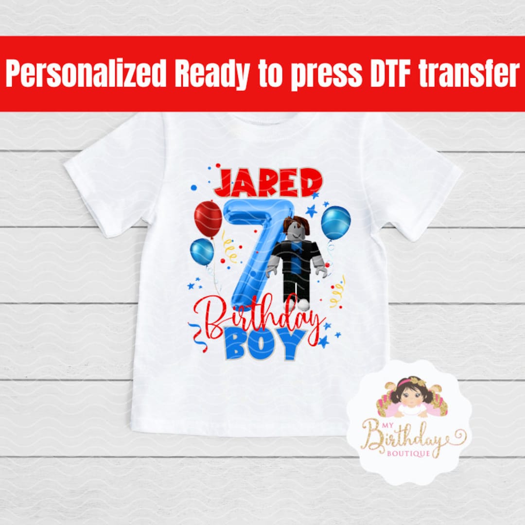 Roblox DTF Transfers,roblox Birthday Boy DTF Transfer,cold Peel, Ready ...