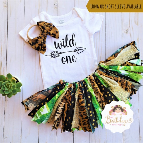 Safari Wild One Birthday Outfitfirst Birthday Outfit - Etsy