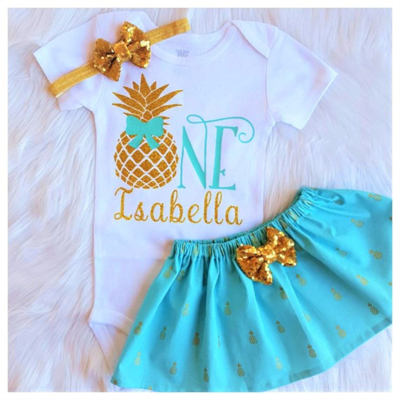 Pineapple Birthday Outfitpineapple 1st Birthday Setpineapple - Etsy