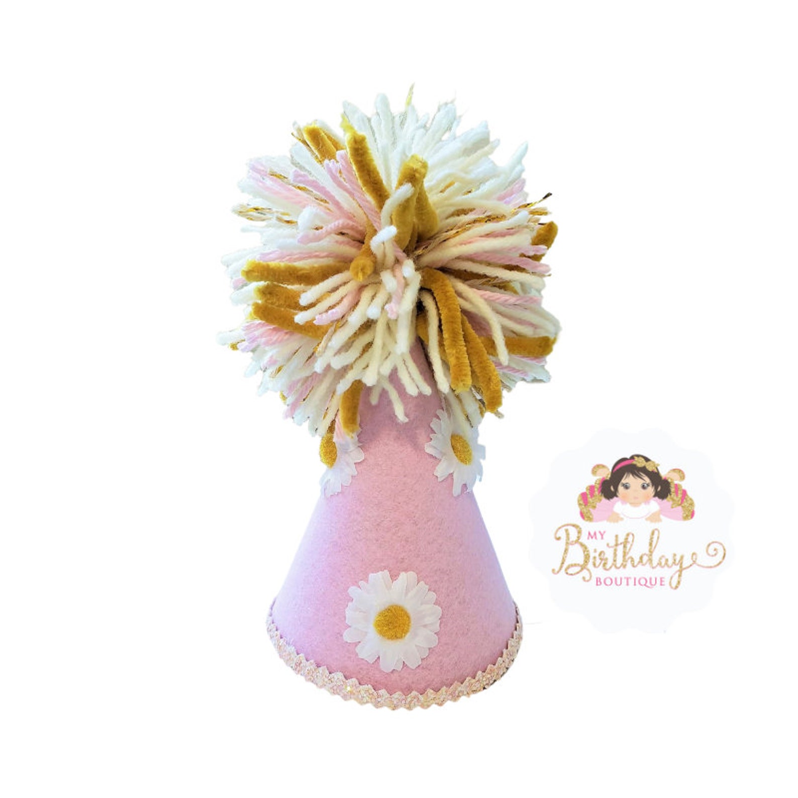Daisy Party Hat Daisy Birthday Hat Boho Party Hat Party | Etsy