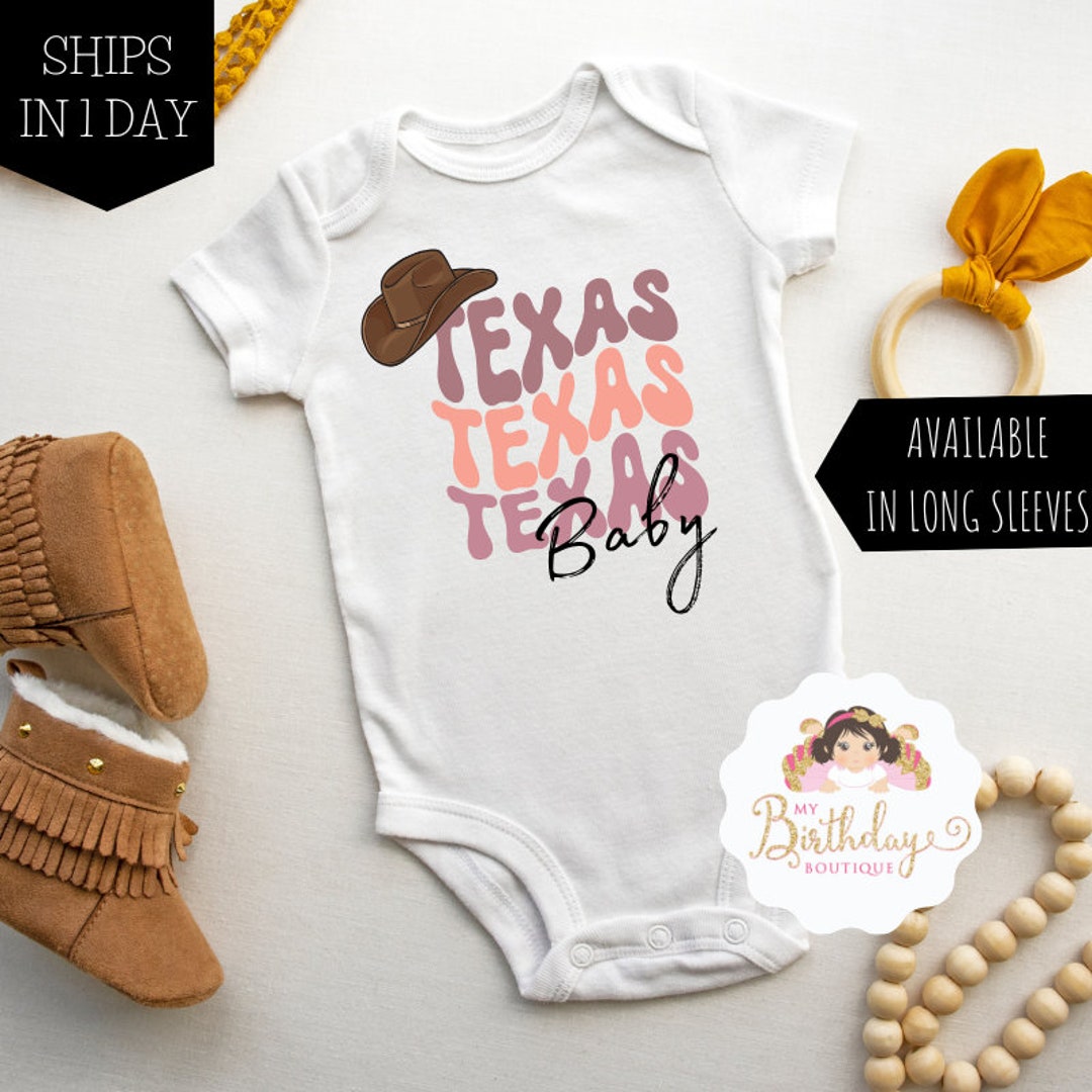 Texas Onesie ® Texas Retro, Texas Baby State Onesie Aunt Onesies ...