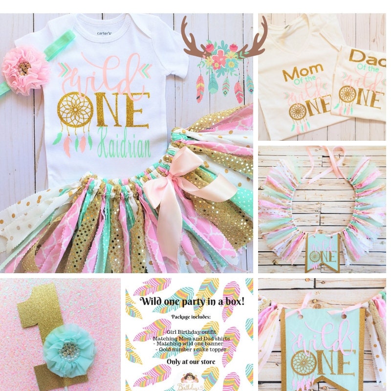 Wild One Tutu Outfit and Decorpinkmint and Gold Wild One - Etsy