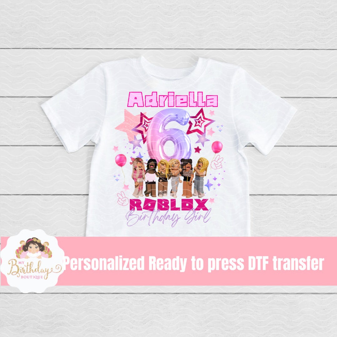 Roblox DTF Transfers,roblox Birthday Girl DTF Transfer,cold Peel, Ready ...