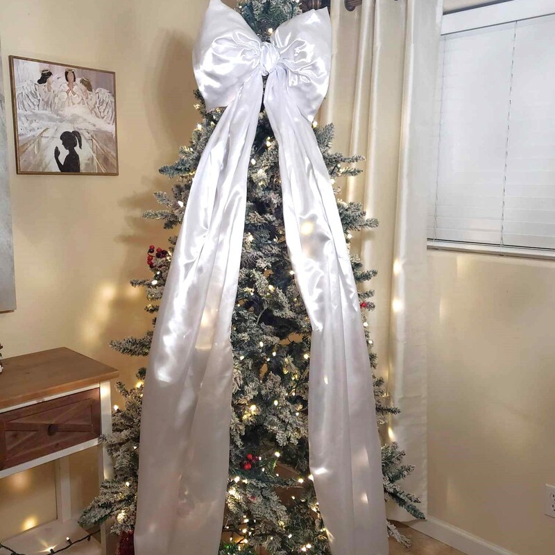 White Christmas Bow - Etsy