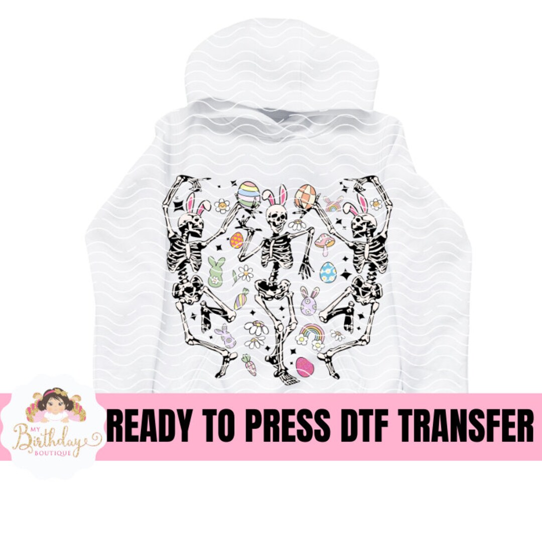 Easter Dancing Skeleton DTF Transfers Ready to Press,easter Eggs Direct ...