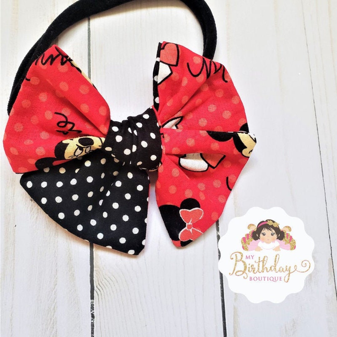 Minnie Mouse Hair Bow Large Minnie Mouse Hair Bow Minnie Hair Bow Large ...