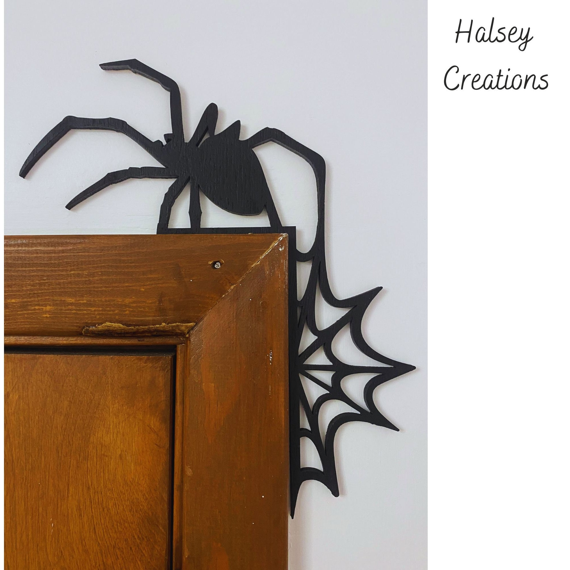 Spider Web Halloween Door Corner - Etsy