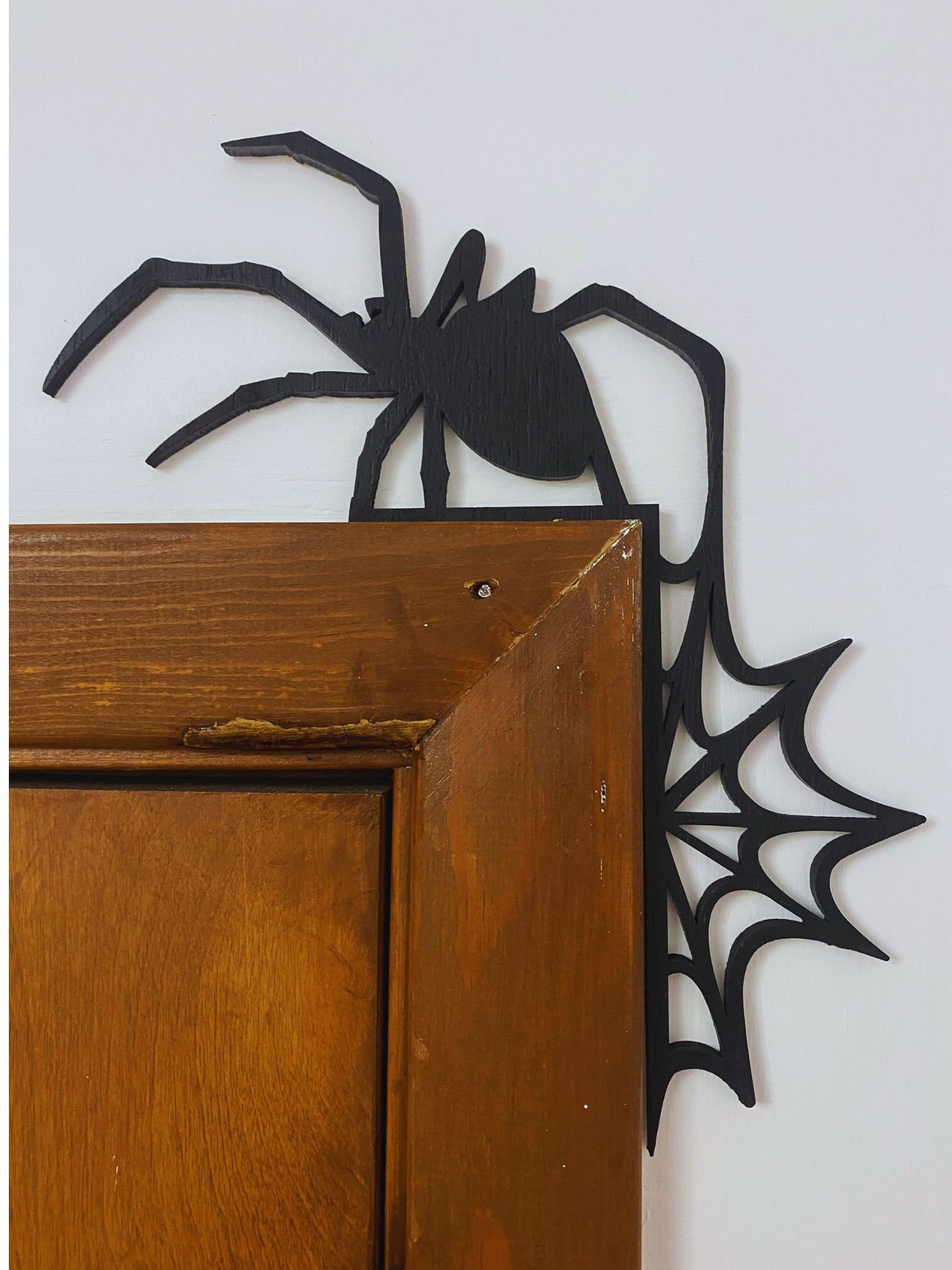 Spider Web Halloween Door Corner - Etsy