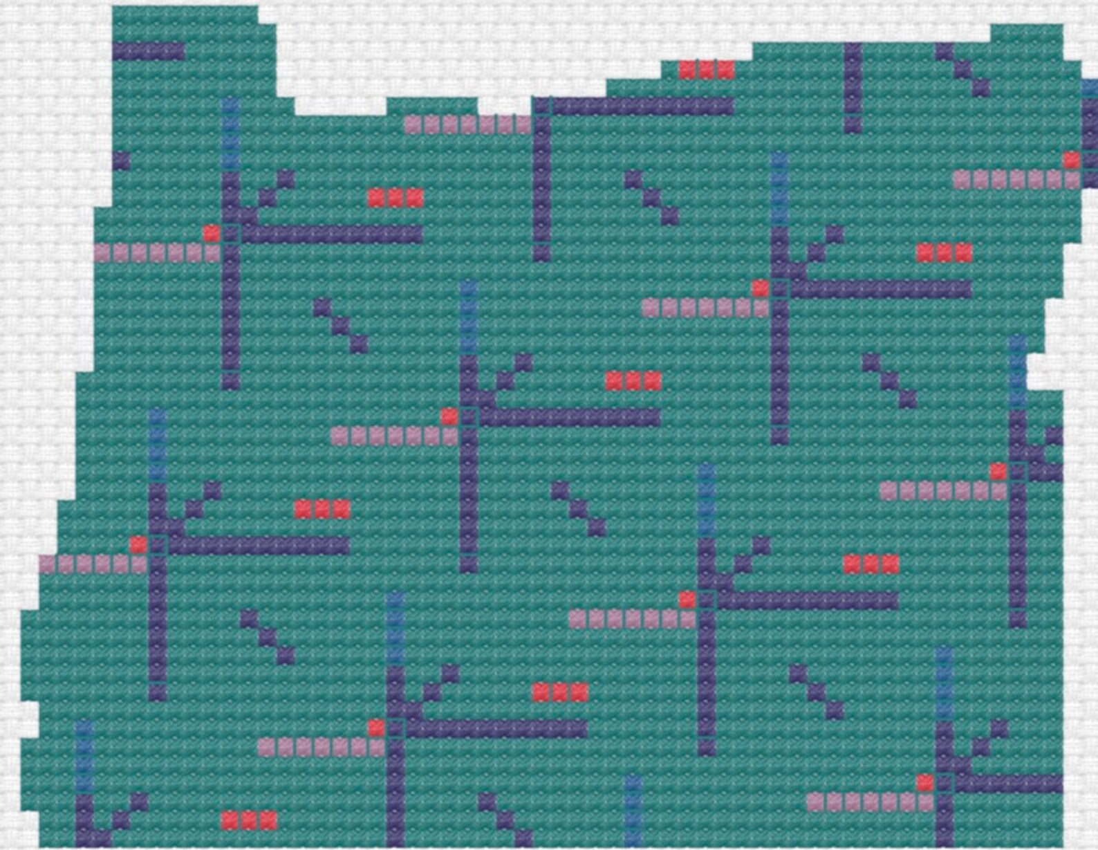 PDX Carpet Map Cross-stitch Pattern - Etsy