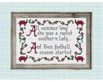 All Summer in Alabama Cross-stitch Pattern houndstooth - Etsy