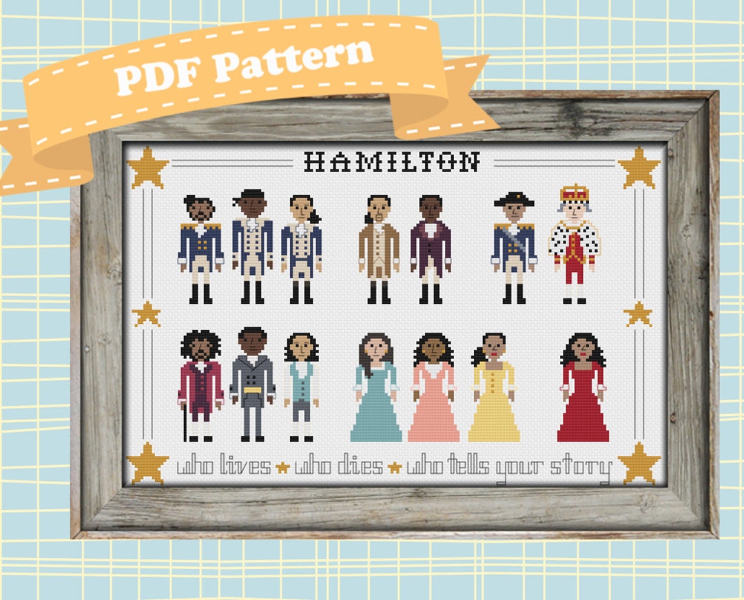 Hamilton Cast Cross Stitch Pattern - Etsy