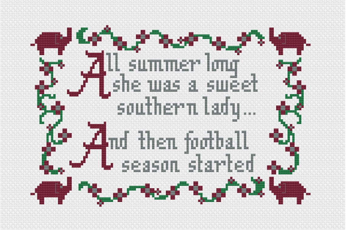 All Summer in Alabama Cross-stitch Pattern floral - Etsy