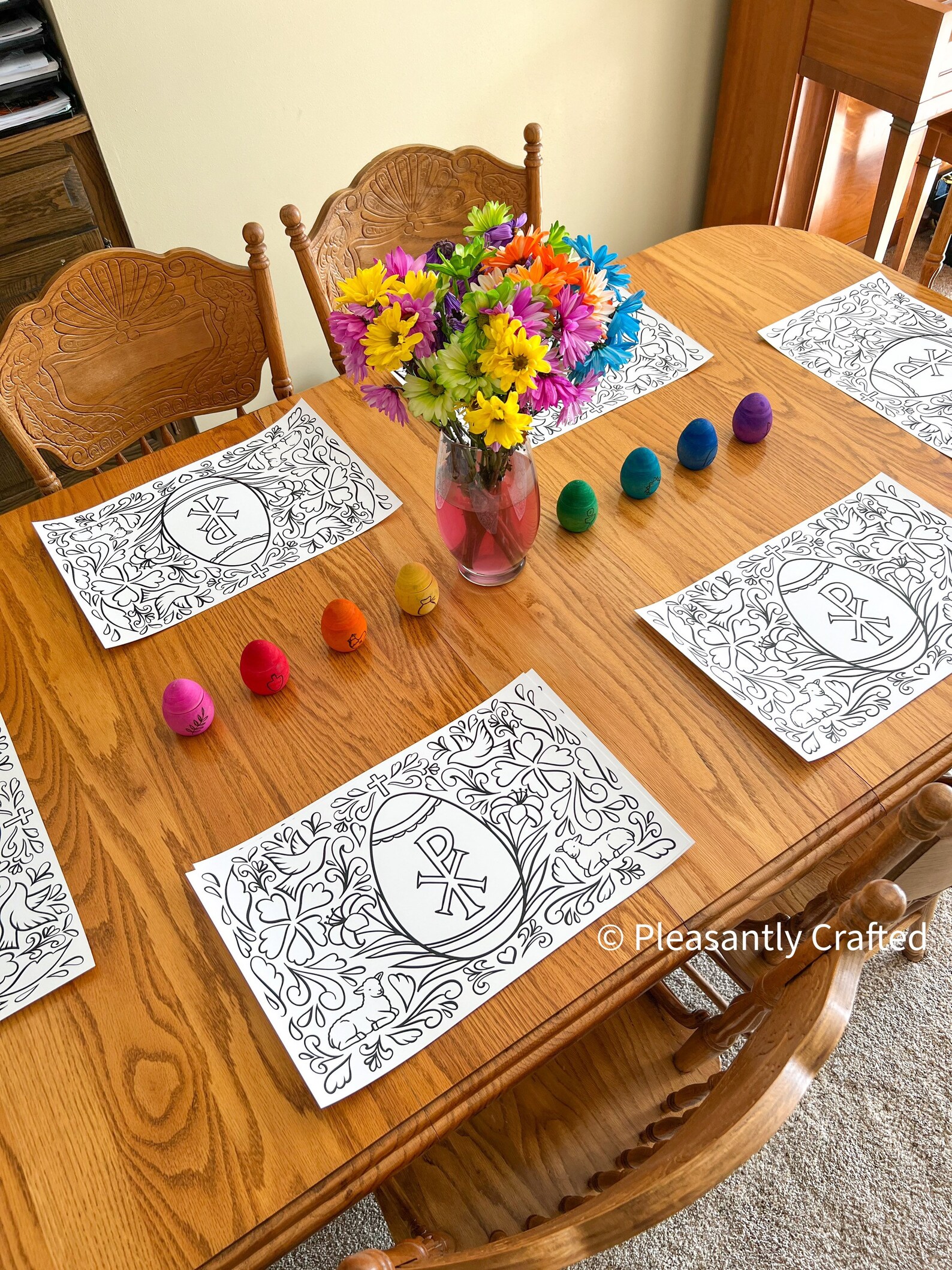 Easter Coloring Placemat - Etsy