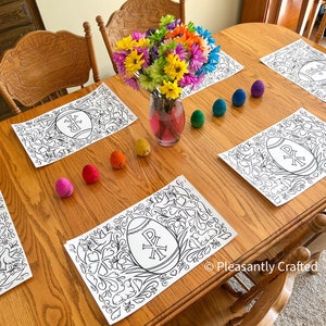 Easter Coloring Placemat - Etsy