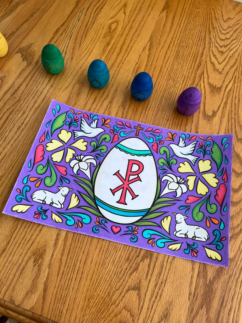 Easter Coloring Placemat - Etsy