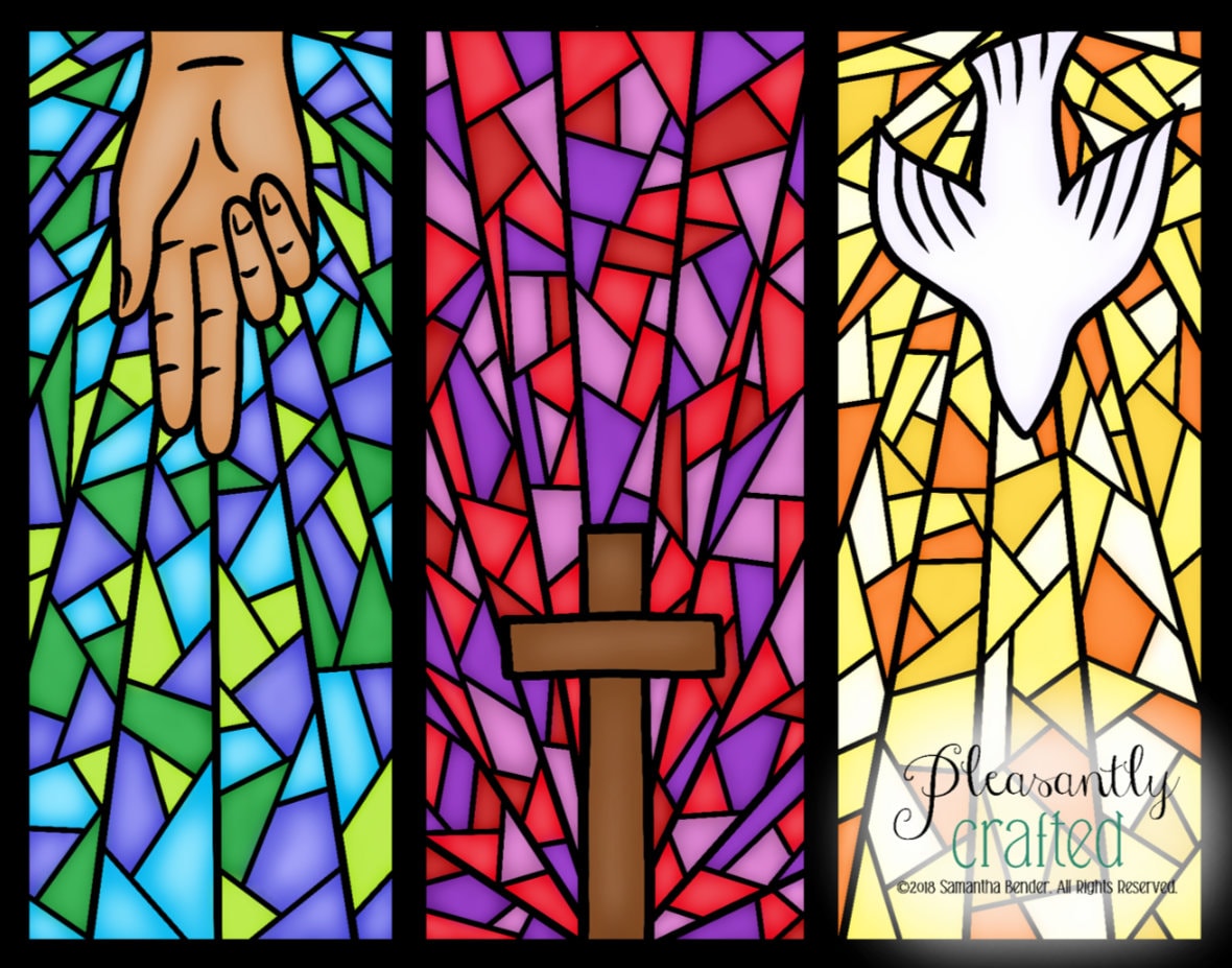 Holy Trinity Stained Glass Digital Artwork PRINT FREE SHIPPING - Etsy UK