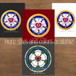 Luther's Seal 5 Solas Art Print: Christian Home Decor - Etsy
