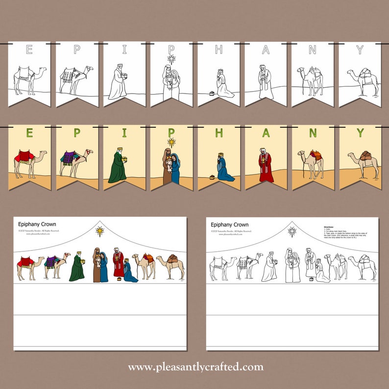 Epiphany Banner and Crown Downloads - Etsy