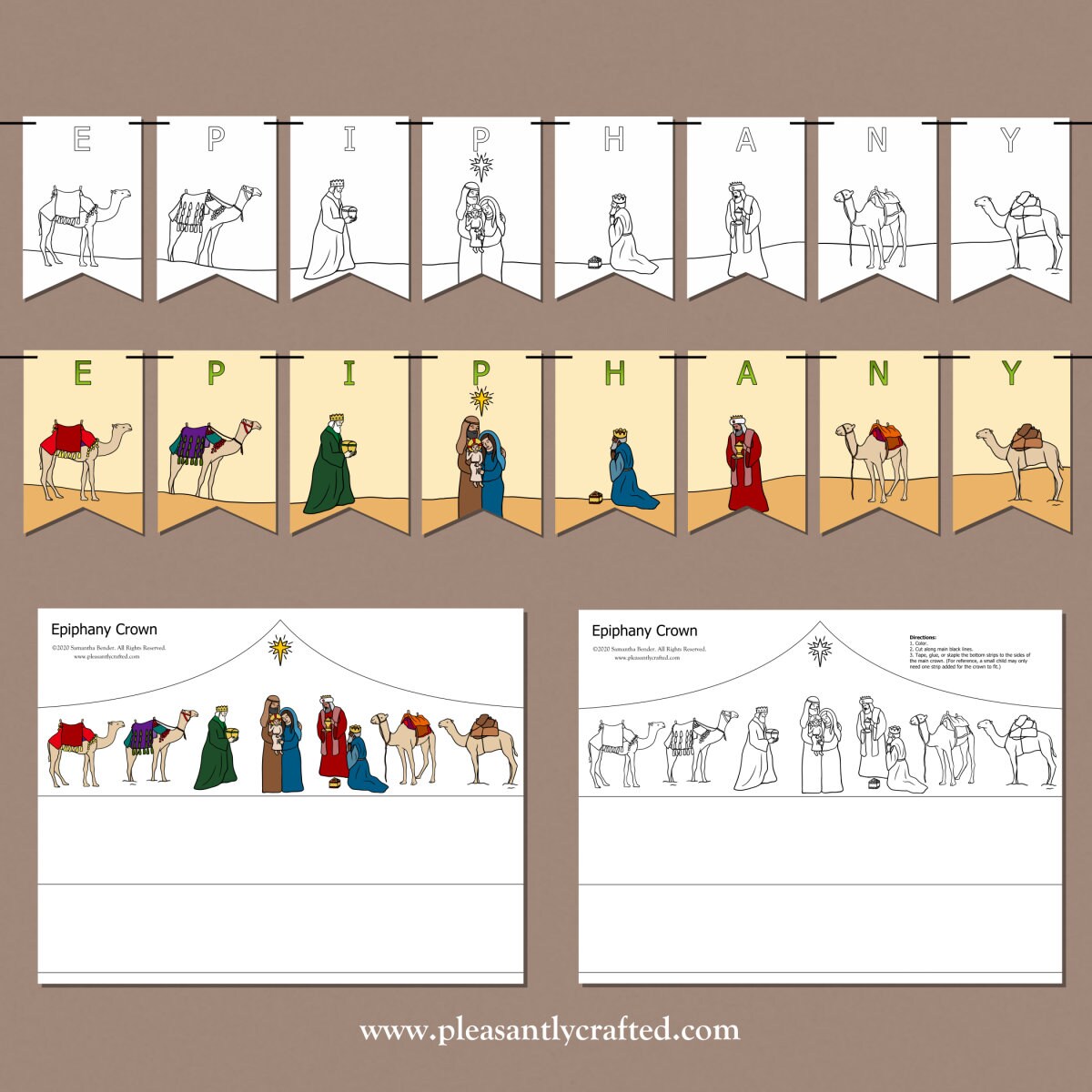 Epiphany Banner and Crown Downloads - Etsy