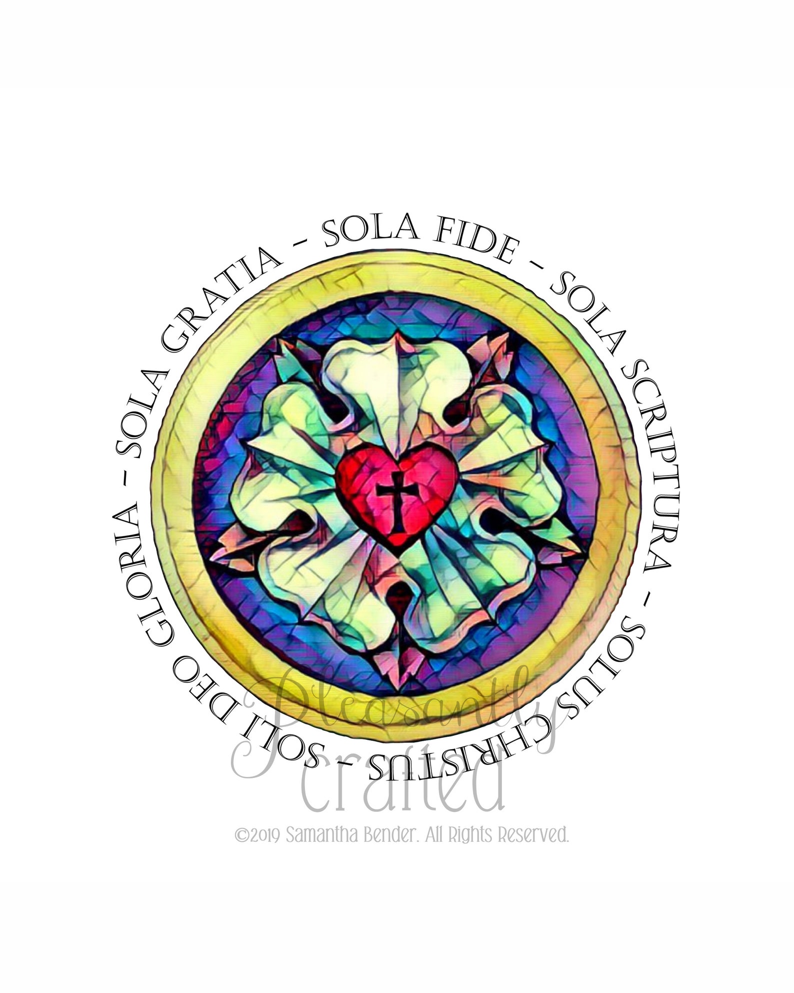 Luther's Seal 5 Solas Art Print: Christian Home Decor - Etsy