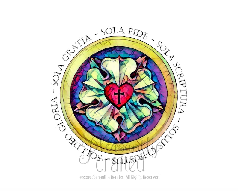 Luther's Seal 5 Solas Art Print: Christian Home Decor - Etsy