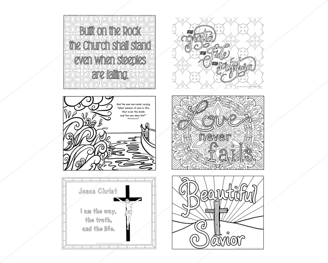 Lutheran Coloring Pages: 22 Unique Printable Sheets (digital Download ...