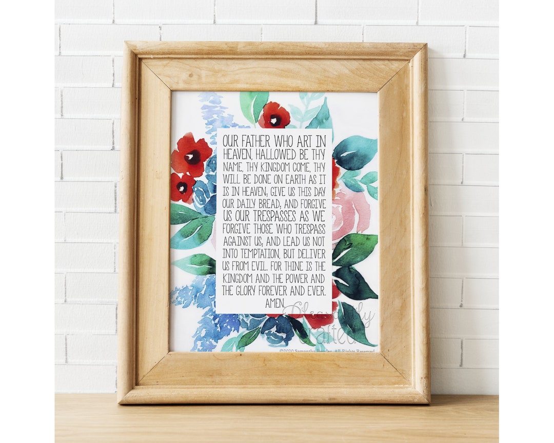 The Lord's Prayer | LCMS | Lord's Prayer PRINT | Lutheran Gift - Etsy