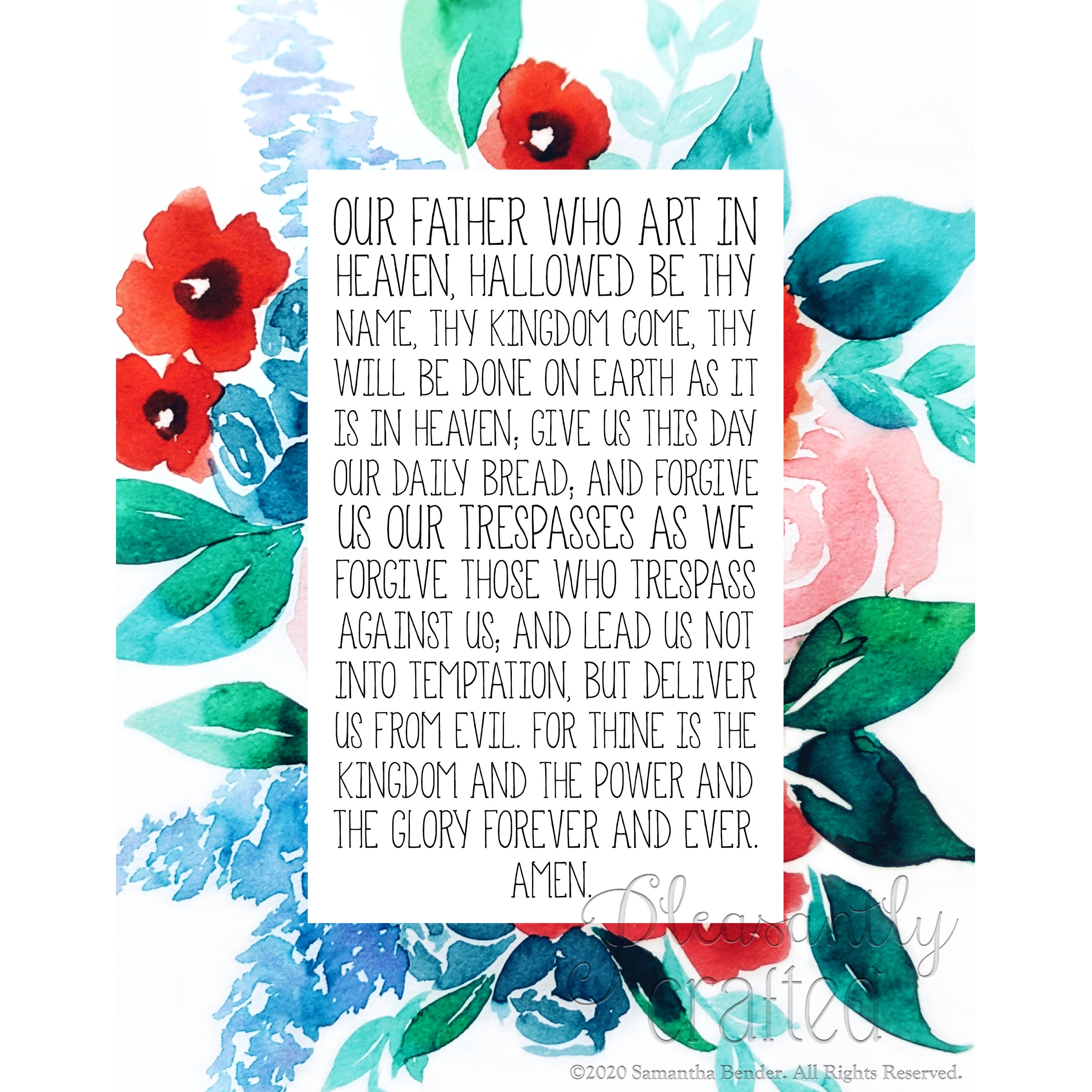 The Lord's Prayer LCMS Lord's Prayer PRINT Lutheran Gift - Etsy