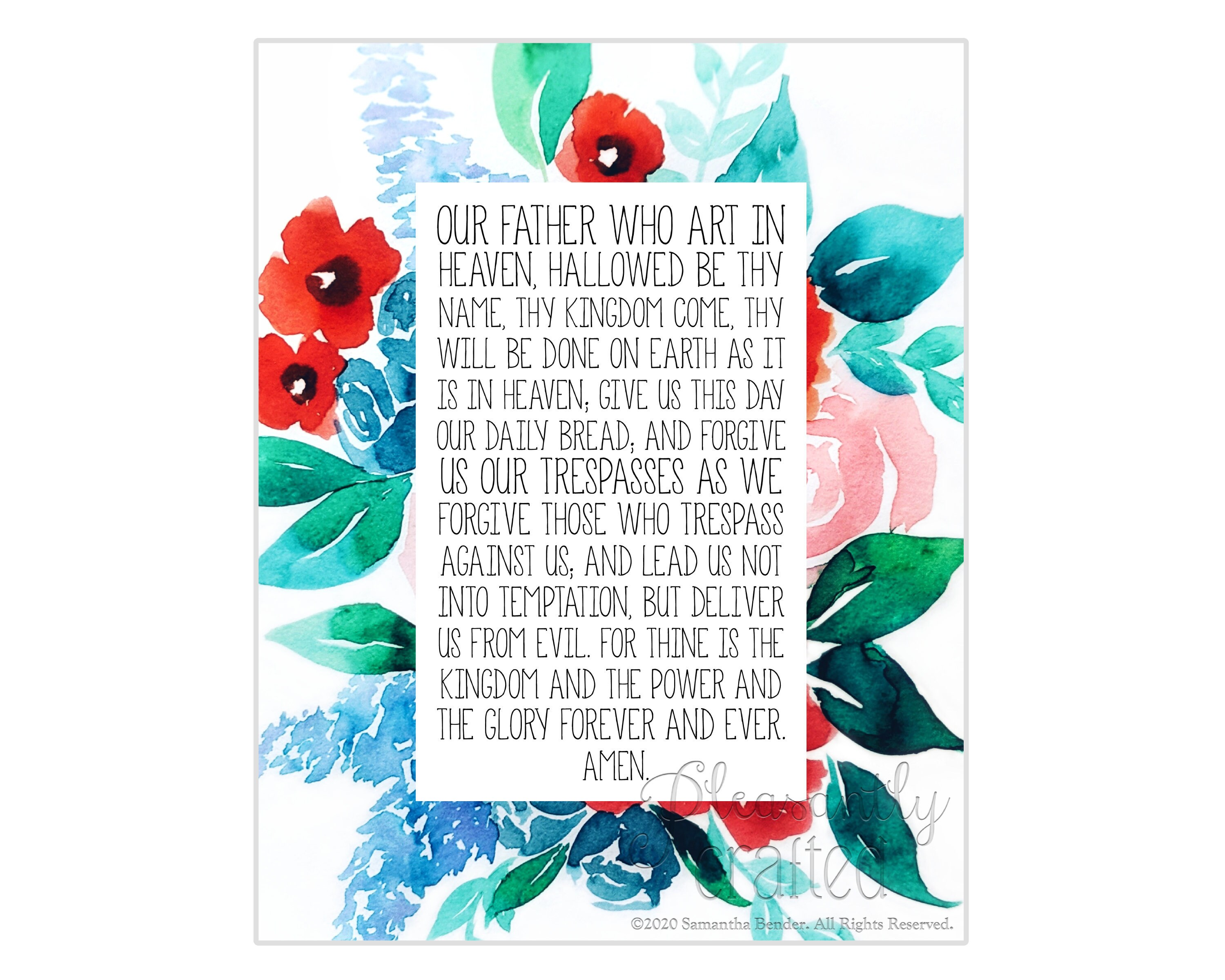 The Lord's Prayer LCMS Lord's Prayer PRINT Lutheran Gift - Etsy Ireland