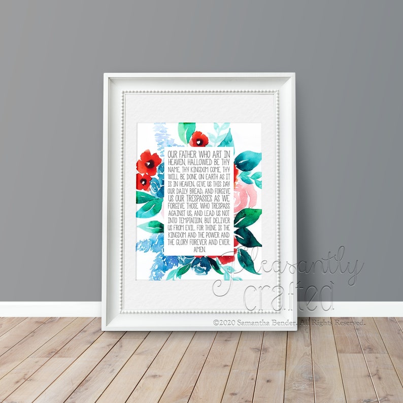 The Lord's Prayer | LCMS | Lord's Prayer PRINT | Lutheran Gift - Etsy