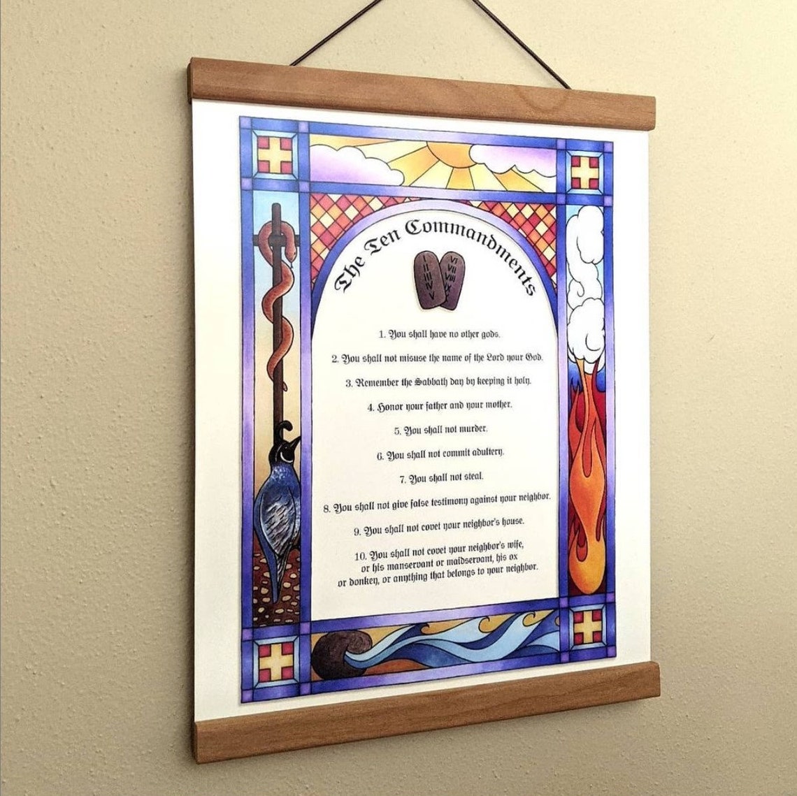 The Ten Commandments | Holy Commandments | Lutheran Art - Etsy