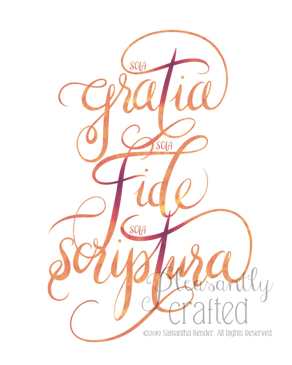 Sola Gratia, Sola Fide, Sola Scriptura PRINT **FREE SHIPPING** Solas ...