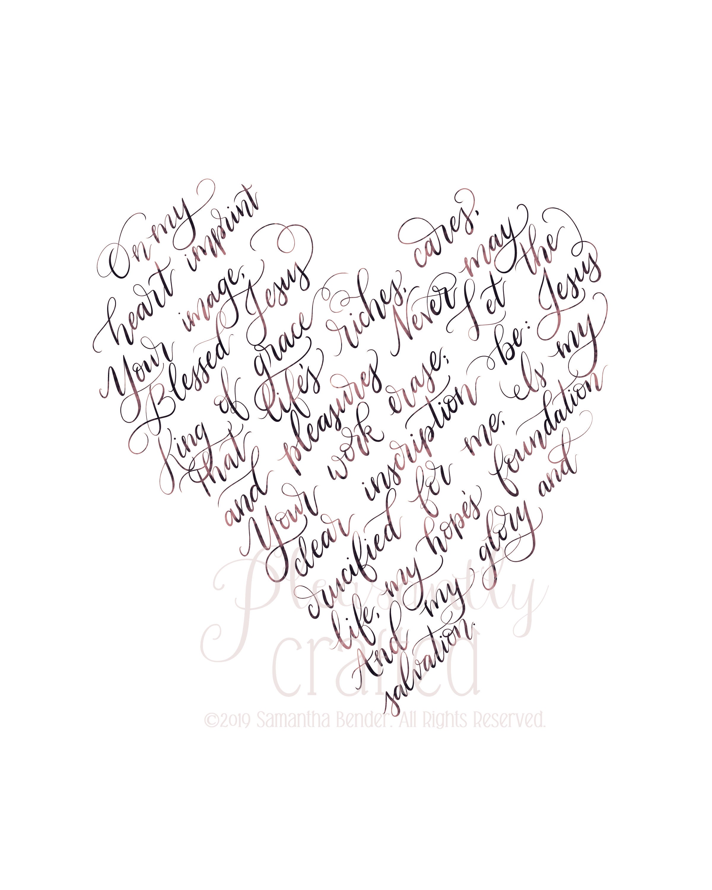 On My Heart Imprint Your Image | INSTANT DOWNLOAD | Hymn Art - Etsy