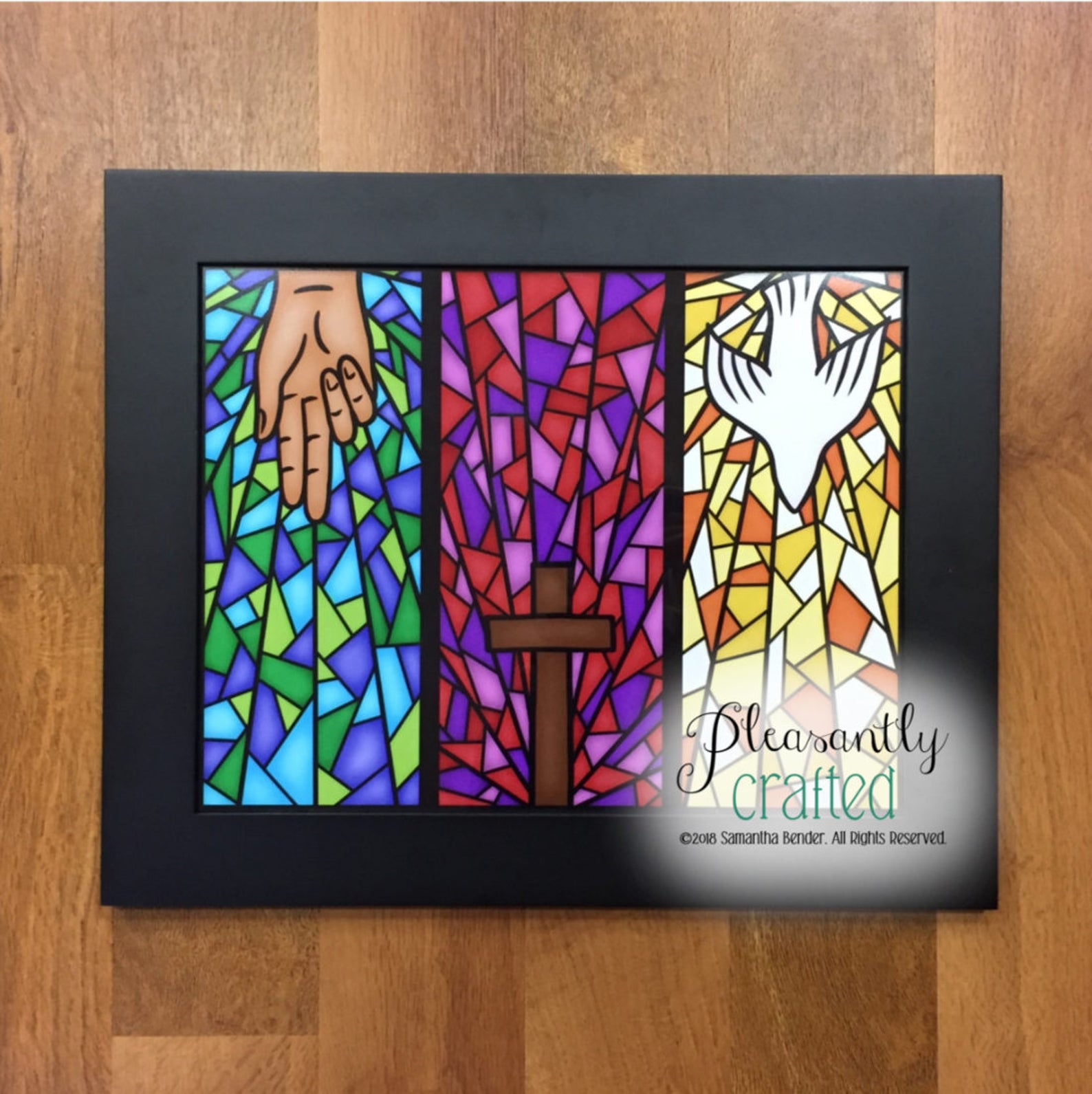 Holy Trinity Stained Glass Art Print: Father, Son, Holy Spirit - Etsy
