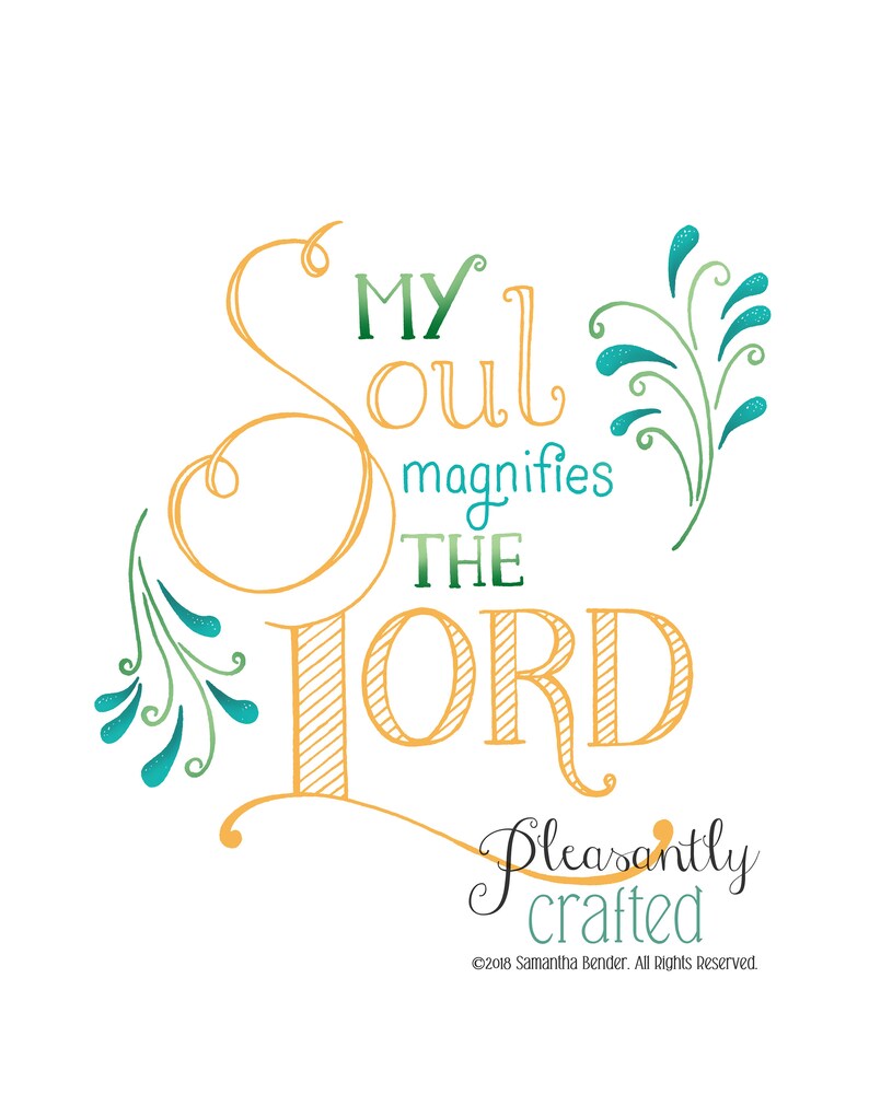 My Soul Magnifies the Lord PRINT FREE SHIPPING - Etsy