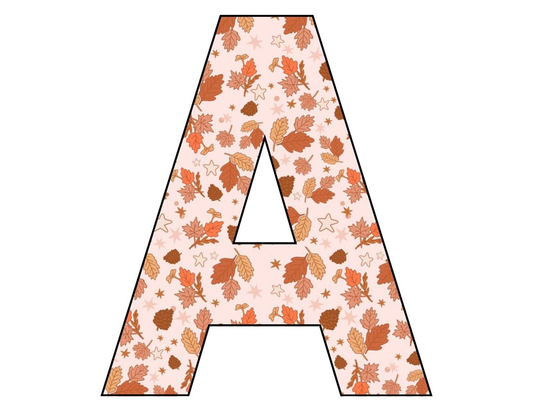 Fall Leaves Letters - Etsy