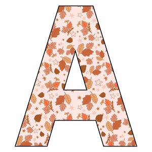 Fall Leaves Letters - Etsy