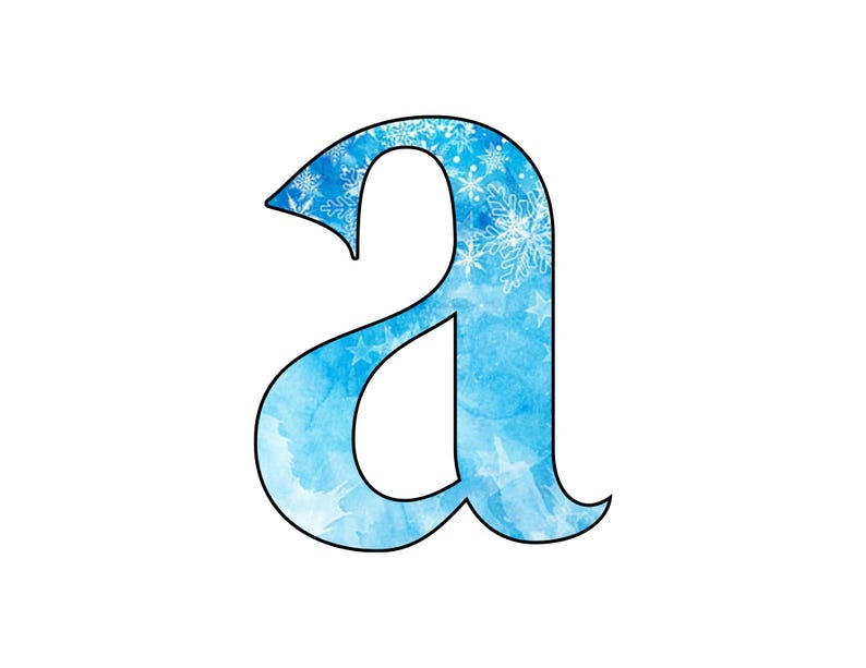 Winter Snow Letters - Etsy