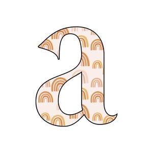 Boho Rainbow Letters - Etsy