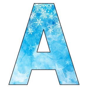 Winter Snow Letters - Etsy