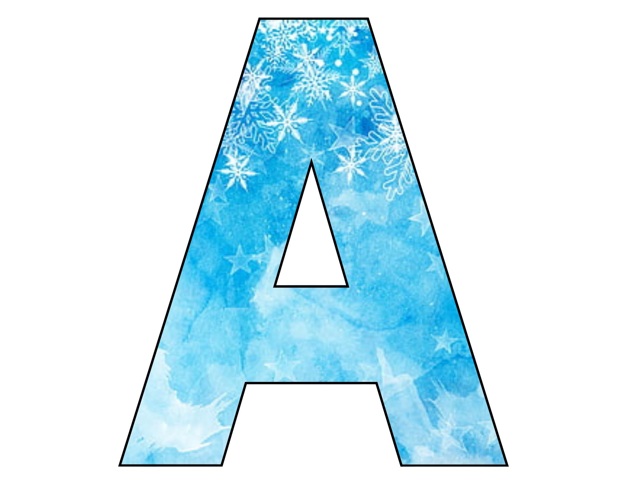 Winter Snow Letters - Etsy