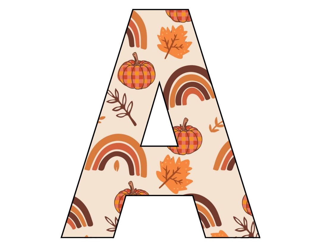 Fall Themed Letters - Etsy