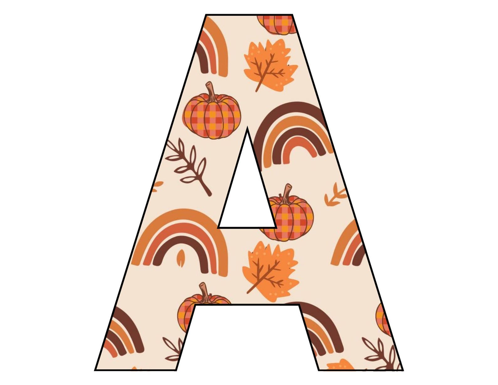 Fall Themed Letters - Etsy