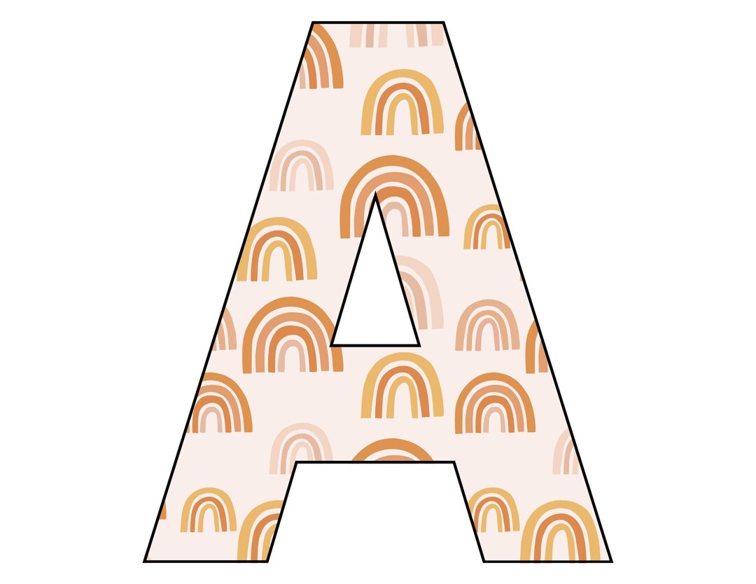 Boho Rainbow Letters - Etsy