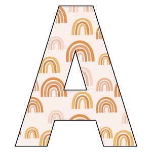 Boho Rainbow Letters - Etsy