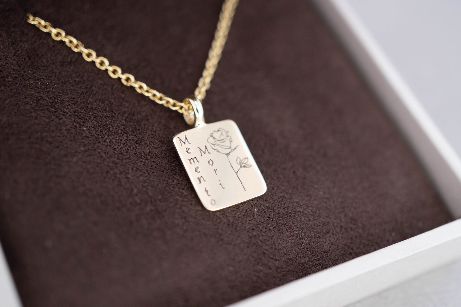 Gold Pendant Necklaces for Women Rectangle Gold Pendant - Etsy