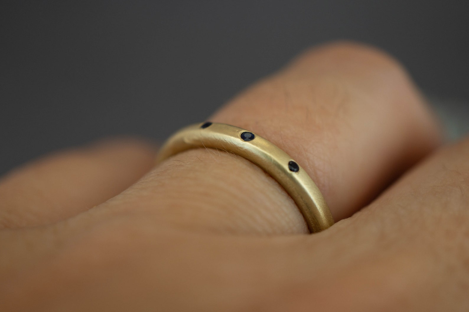 Stacker Ring Gemstones Rustic Gold Ring Womens Flush Set - Etsy